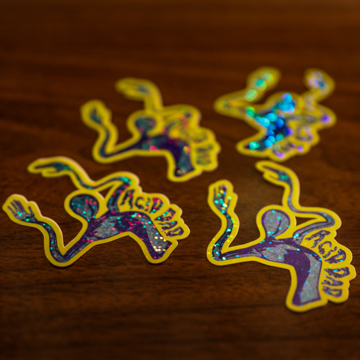 Acid Dad Glitter Sticker – Greenway Records